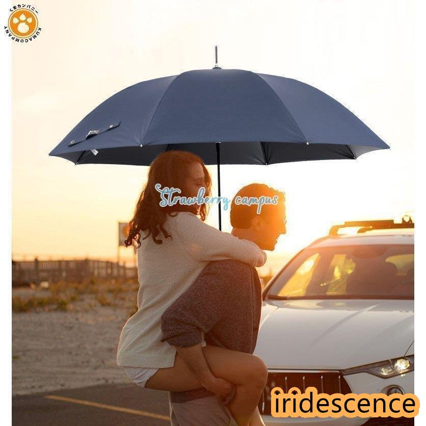 長傘 レディース/メンズ おしゃれ晴雨兼用傘 日傘 雨傘 ワンタッチ 大きめ103cm 梅雨対策 無地 耐風長傘 完全遮光 頑丈な8本骨傘 UVカット :sf-0804-ys-A35:アイリス ...