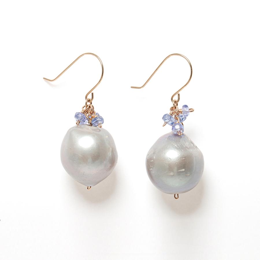 [BASIC] Gray Pearl Pierced earrings : ie-015 : Irise coffret Yahoo!ショップ - 通販 - Yahoo!ショッピング