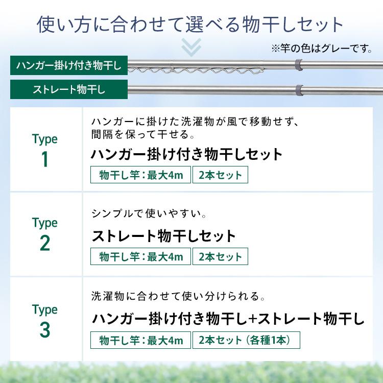 IRIS OHYAMA 物干し竿 ステンレス 4m 屋外 2本セット ハンガー掛け 物干し竿受け 物干しスタンド ベランダ バルコニー アイリスオーヤマ ブロー台セット SMS-169R SU ...