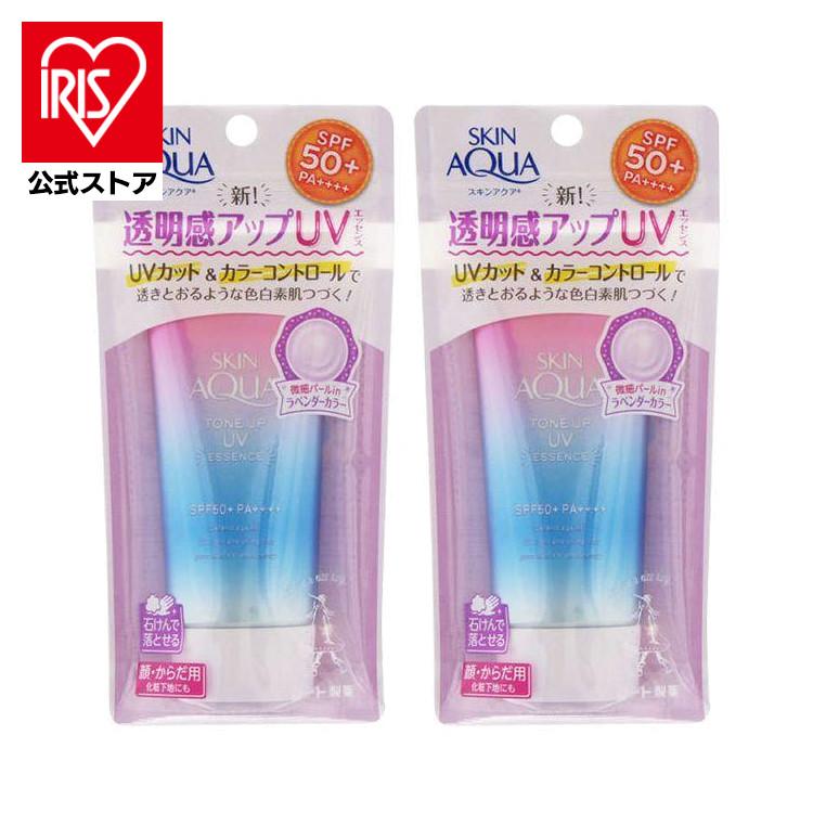ロート製薬 日焼け止め 2個セット スキンアクア クリーム トーンアップUVエッセンス 80g UVカット 顔 体 石けんで落とせる SPF50 PA++++ : アイリスプラザ Yahoo ...