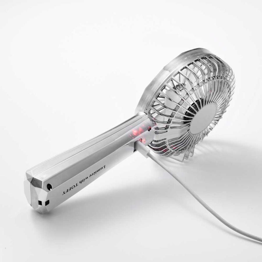 Toffy ハンディファン トフィー LED FN19 USB充電 風量調節 ポータブル 携帯扇風機 小型扇風機 シルバー ピンクゴールド トフィ かわいい おしゃれ : アイリスプラザ ...