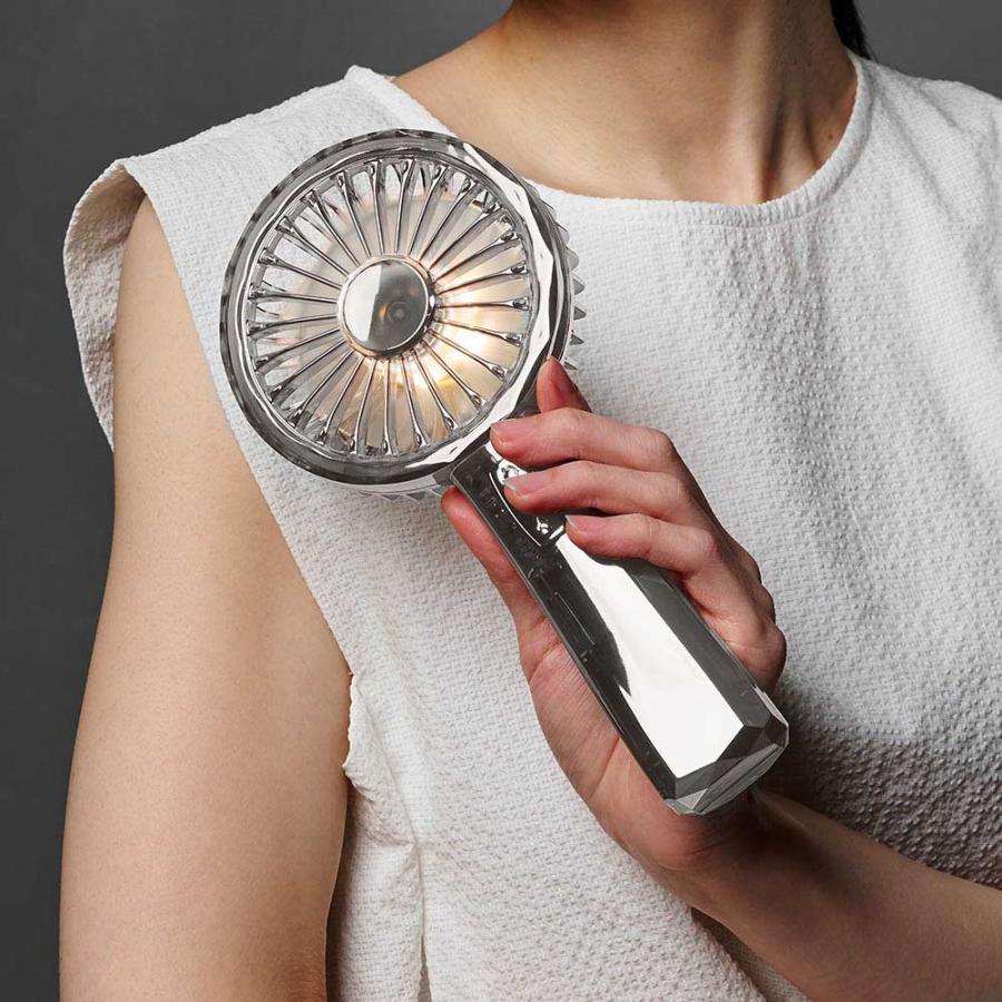 Toffy ハンディファン トフィー LED FN19 USB充電 風量調節 ポータブル 携帯扇風機 小型扇風機 シルバー ピンクゴールド トフィ かわいい おしゃれ : アイリスプラザ ...