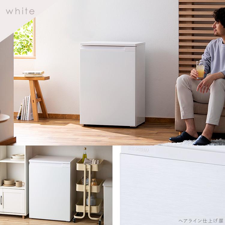 IRIS OHYAMA 冷凍庫 小型 家庭用 66L アイリスオーヤマ 奥行スリム冷凍庫 セカンド冷凍庫 リビング冷凍庫 スリム コンパクト KUSN-7A-W 安心延長保証対象 : アイリス ...