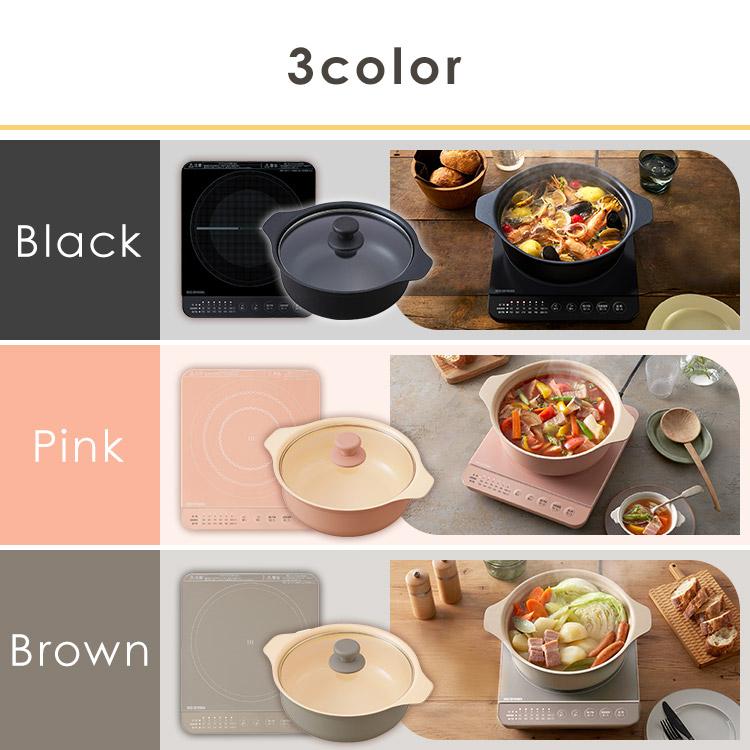 IRIS OHYAMA 卓上コンロ IHコンロ 1400W 鍋セット 新生活 一人暮らし IHKP-T39124-B アイリスオーヤマ 安心延長保証対象 : アイリスプラザ Yahoo!店 ...