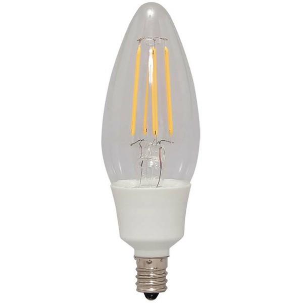 IRIS OHYAMA led電球 電球 E12 40形相当 LED フィラメント シャンデリア球 電球色 照明 調光 調色 LDC4L-G-E12/D-F アイリスオーヤマ 安心延長保証対象 ...