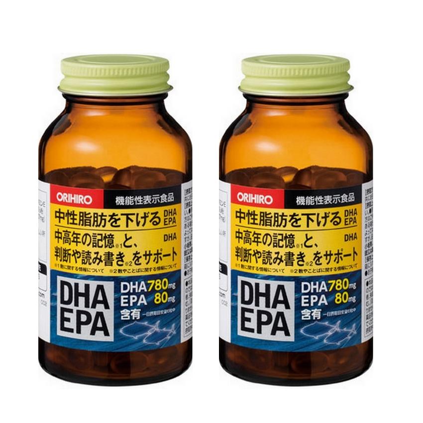 オリヒロ サプリ DHA EPA 180粒 2個セット 中性脂肪、中高年 認知機能 機能性表示食品 orihiro 中性脂肪 記憶 認知 サプリメント 健康食品 ビタミン ミネラル ...