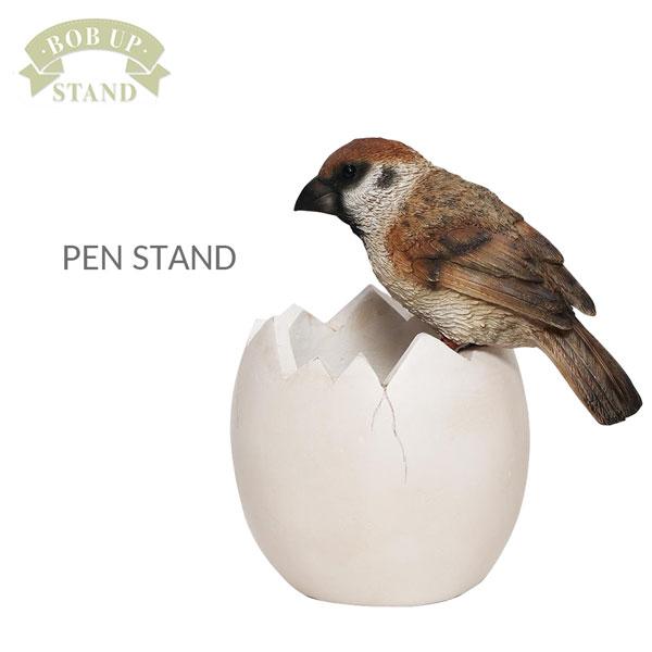 magnet BOB UP STAND SPARROW 産まれたてのペンスタンド スパロー スパロウ スズメ 雀 ペン立て 小物入れ タマゴ ...