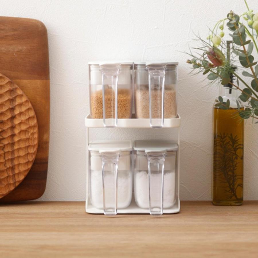 マーナ 調味料 ポット K736 2個セット 調味料入れ おしゃれ 使いやすい 塩 砂糖 スプーン付き 密閉 容器 保存容器 : 彩り空間 - 通販 - Yahoo!ショッピング