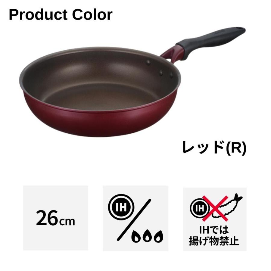 THERMOS サーモス フライパン IH 26cm 深型 KFH-026 R レッド ガス 鍋 焦げにくい デュラブルシリーズ : 彩り空間 - 通販 - Yahoo!ショッピング