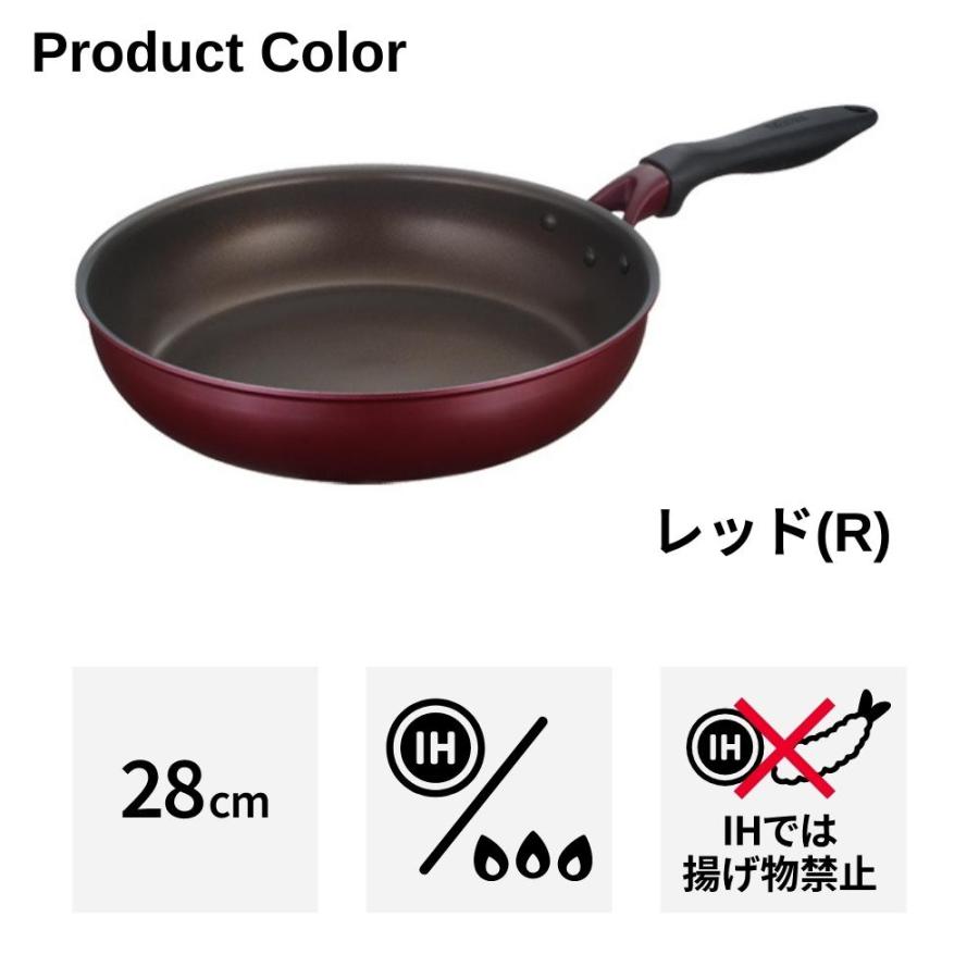 THERMOS サーモス フライパン IH 28cm 深型 KFH-028 R レッド ガス 鍋 焦げにくい デュラブルシリーズ : 彩り空間 - 通販 - Yahoo!ショッピング