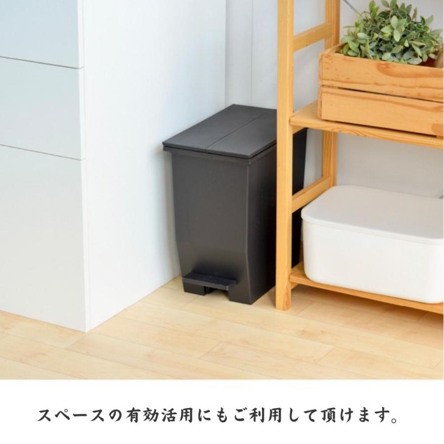 リス ゴミ箱 日本製 抗菌 防汚 20L ダストボックス SOLOW ペダルオープンツイン 蓋つき ペダル付き キャスター付き 両開き 縦型 おしゃれ インテリア リビング ...