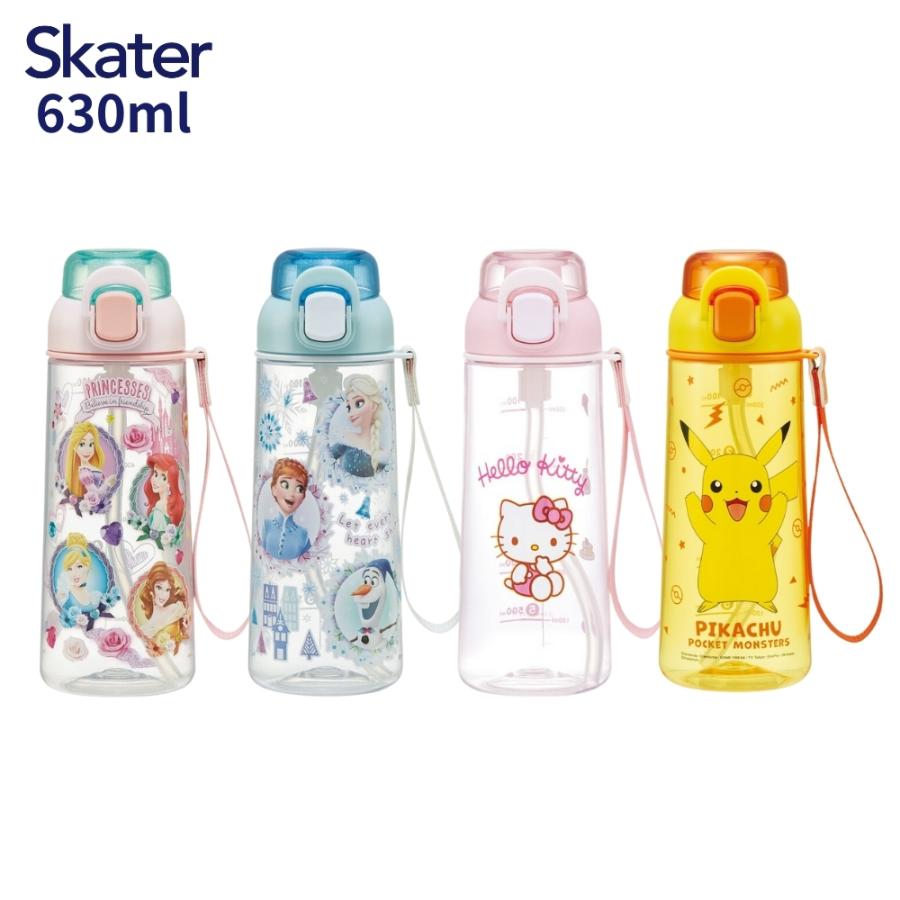 スケーター 水筒 ワンプッシュストローボトル 630ml かわいい 透明 子ども キャラクター PSHPO6 : 彩り空間ホームライフ館 - 通販 - Yahoo!ショッピング