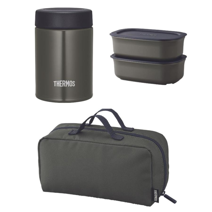 THERMOS サーモス 真空断熱スープランチセット JEA-801 保温 保冷 スープジャー 弁当箱 200ml 電子レンジ ポーチ ランチバッグ ステンレス ランチ 弁当 ポーチ付き ...