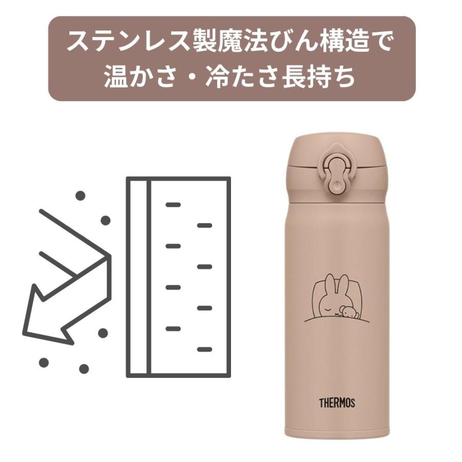 THERMOS サーモス 水筒 ワンタッチ 直飲み JNL-405B MKT 真空断熱ケータイマグ ミッフィー 400ml スポーツドリンク対応 保温 保冷 丸洗い キッズ 大人 子供 軽量 ...
