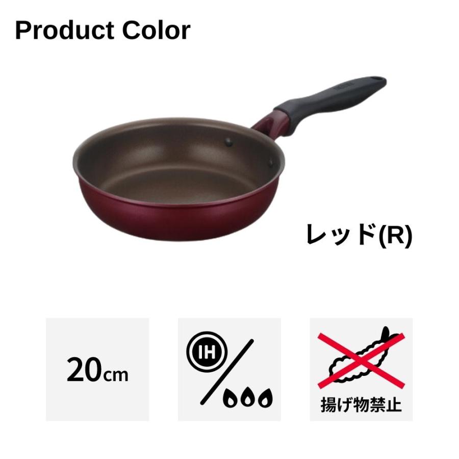 THERMOS サーモス フライパン IH 20cm 深型 KFH-020 R レッド ガス 鍋 焦げにくい デュラブルシリーズ : 彩り空間ホームライフ館 - 通販 - Yahoo!ショッピング