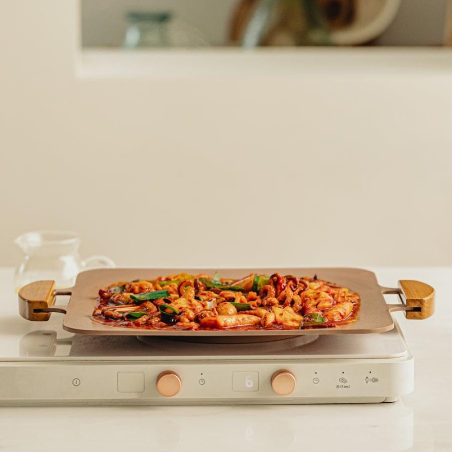 Dr.HOWS ドクターハウス グリルパンフライパン IH 直火 ガス火 Solid ソリッド キャンプ アウトドア 四角 薄型 おしゃれ 角型 韓国 かわいい 軽量 スクエア 取っ : 彩り ...