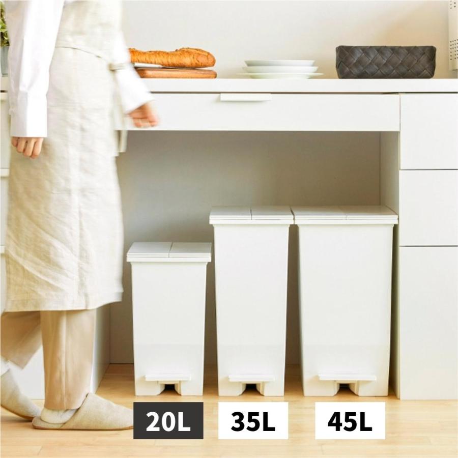 リス ゴミ箱 日本製 抗菌 防汚 20L ダストボックス SOLOW ペダルオープンツイン 蓋つき ペダル付き キャスター付き 両開き 縦型 おしゃれ インテリア リビング ...