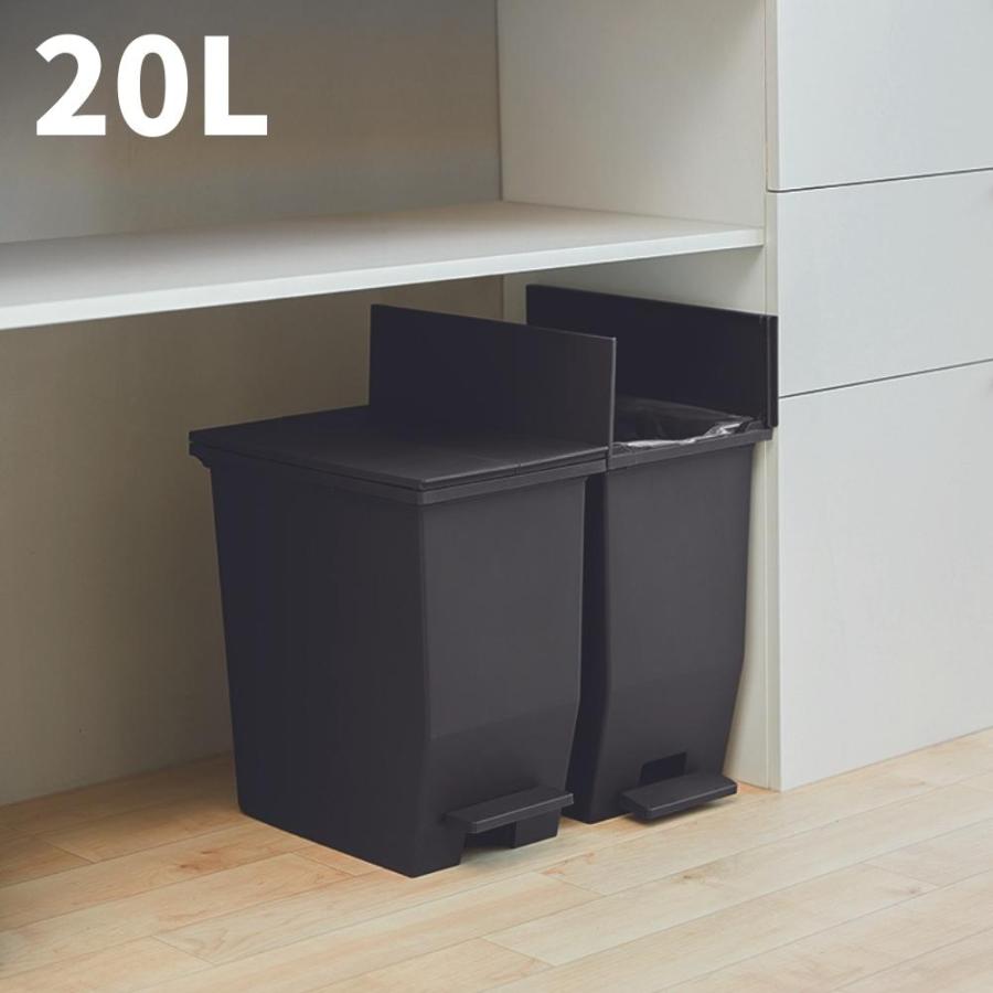 リス ゴミ箱 日本製 抗菌 防汚 20L ダストボックス SOLOW ペダルオープンツイン 蓋つき ペダル付き キャスター付き 両開き 縦型 おしゃれ インテリア リビング ...