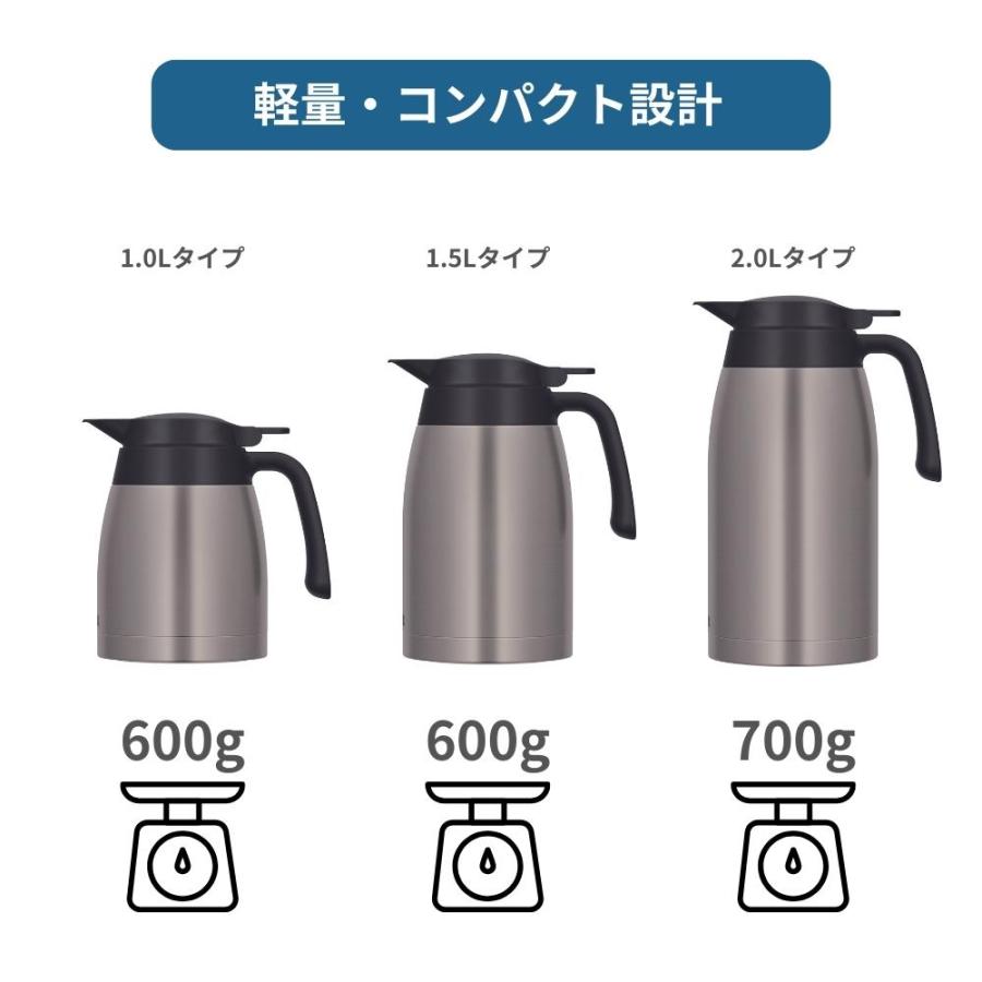 THERMOS サーモス ステンレスポット TTB-1501 卓上用ポット ステンレス製魔法びん 節電 保温 保冷 1.5L ステンレス : 彩り空間ホームライフ館 - 通販 - Yahoo ...