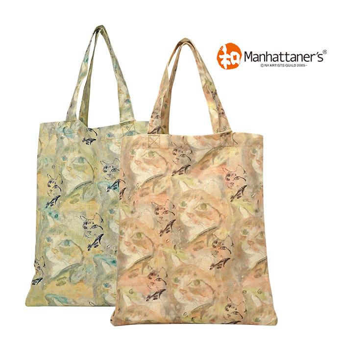 和マンハッタナーズ サブバッグ ぼかし模様のみけらんじぇら 水彩トート マイバッグ A4 猫 レディース 070-7340 70-7340 1年保証 : いろはみせ バッグと財布のお店 ...