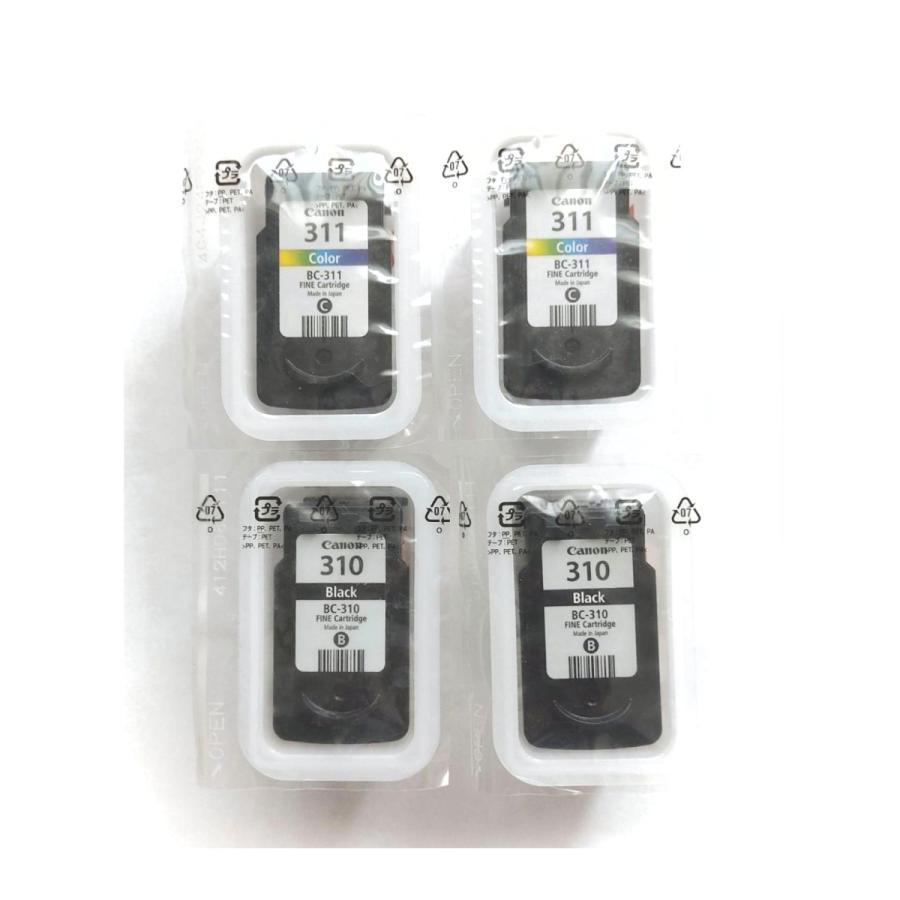 純正品 CANON FINEカートリッジ BC-310(ブラック) 2個 BC-311(3色カラー)2個 箱なしアウトレット : 310-311-4 : IronDome ヤフー店 - 通販 ...
