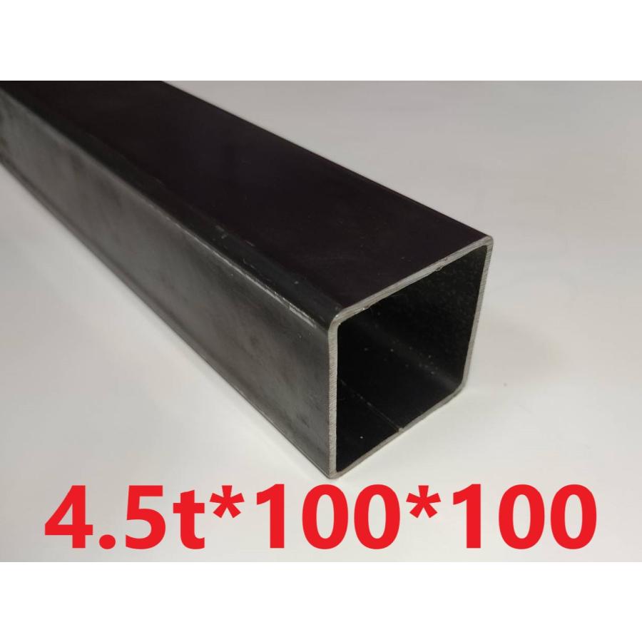 スチール角パイプ（中径角 STKR）:4.5*100*100 L=351〜400mm 黒皮 角型鋼管 カット販売 切断販売 寸法切り ...