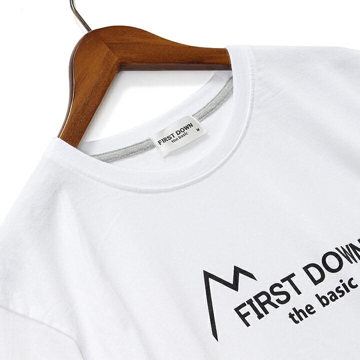 FIRST DOWN 【FIRST DOWN】 ファーストダウン Tシャツ ベーシック コットン100％ ユニセックス 定番 半袖 DOWNT シャツ ファーストダウンTシャツ : IS ...