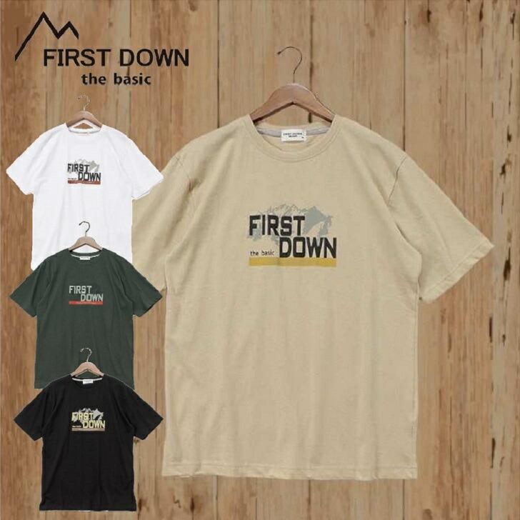 FIRST DOWN 【FIRST DOWN】 ファーストダウン Tシャツ ベーシック コットン100％ ユニセックス 定番 半袖 DOWNTシャツ ファーストダウンTシャツ : IS ...