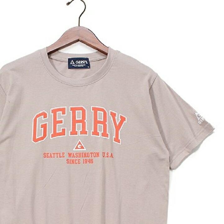 GERRY 【GERRY】 gerry ジェリー Tシャツ プリントTシャツ ロゴ刺繍 半袖 アウトドア キャンプ ストリート 綿 100 ...