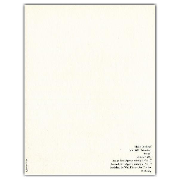 Disney ディズニー クルエラ 101匹わんちゃん WDAAセル画ポストカード 『Hello Dahling!』 : イズクラブYahoo ...