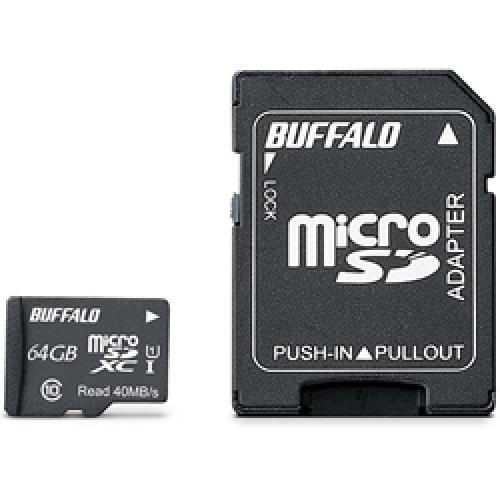 BUFFALO RMSD-064GU1SA UHS-I Class1 microSDXCカード SD変換アダプター付 64GB : IS-LINK - 通販 - Yahoo!ショッピング
