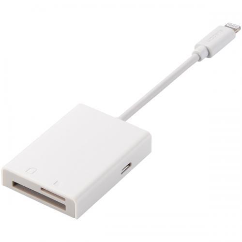 ELECOM MR-LC201WH Lightningカードリーダー/SD microSD対応/USB Type-C変換アダプタ付属/ケーブル7cm/ホワイト : IS-LINK - 通販 ...