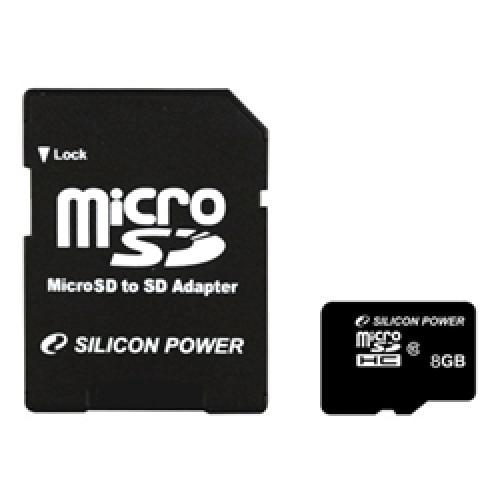 Silicon Power Power(シリコンパワー) SP008GBSTH010V10SP microSDHCカード 8GB (Class10) 5年保証 (SDHCアダプター付 ...