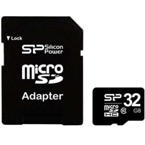 Silicon Power Power(シリコンパワー) SP032GBSTH010V10-SP micro SDHCカード 32GB (Class10) 5年保証 (SDHCアダプター付 ...