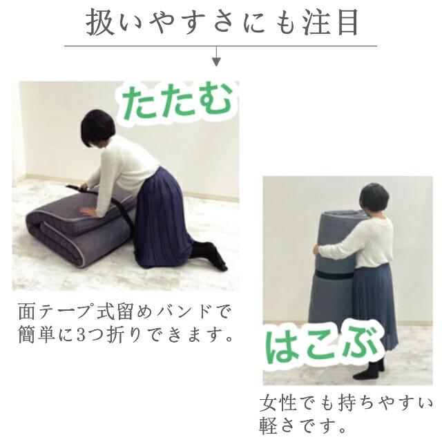 フランスべッド マットレス フォールドエアー FD-W02 フォールドエア シングル 薄型マットレス 折りたたみマットレス 送料無料 日本製 : 10003647 : アイエスプラス - 通販 ...