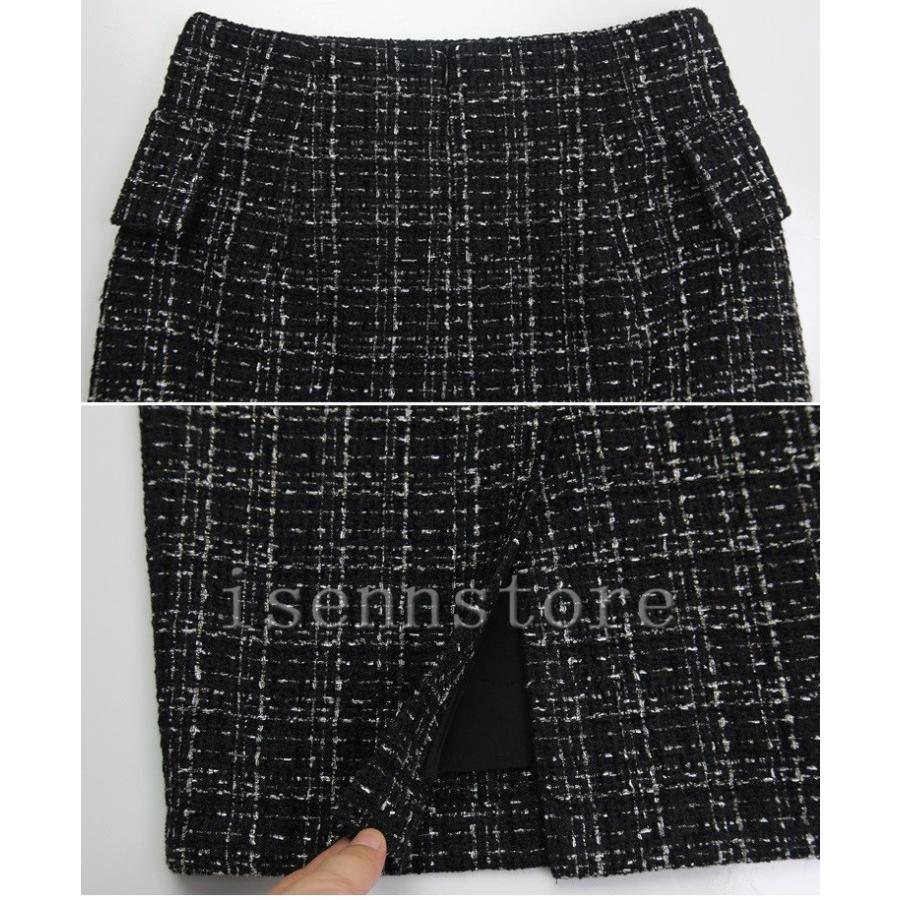 30代 40代 50代 細見えスカート 膝丈 ハイウエスト タイトスカート