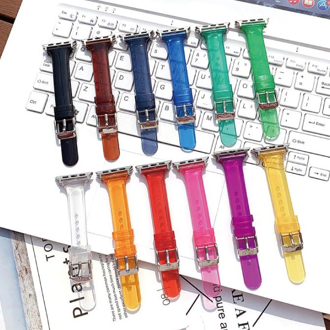 (期間限定特価)( 在庫限り！超特価セール ) Apple Watch バンド アップルウォッチ ベルト 交換 ベルト ( AW-JELLY ...