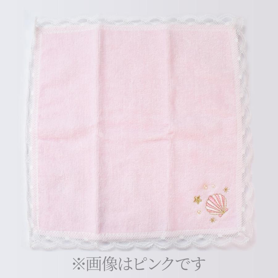 真珠エキス配合 真珠小町 レース付き刺繍ミニタオル イエロー 2枚組 DIKM ハンドタオル 三重県 伊勢 志摩 お土産 ギフト 雑貨 ...