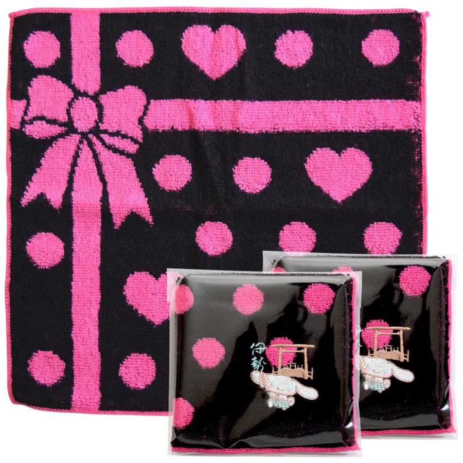 伊勢志摩限定 ご当地シナモロール 刺繍タオル 2枚組 鳥居 DIKM ハンドタオル シナモロール シナモン 三重県 お土産 キャラクター 雑貨 ...