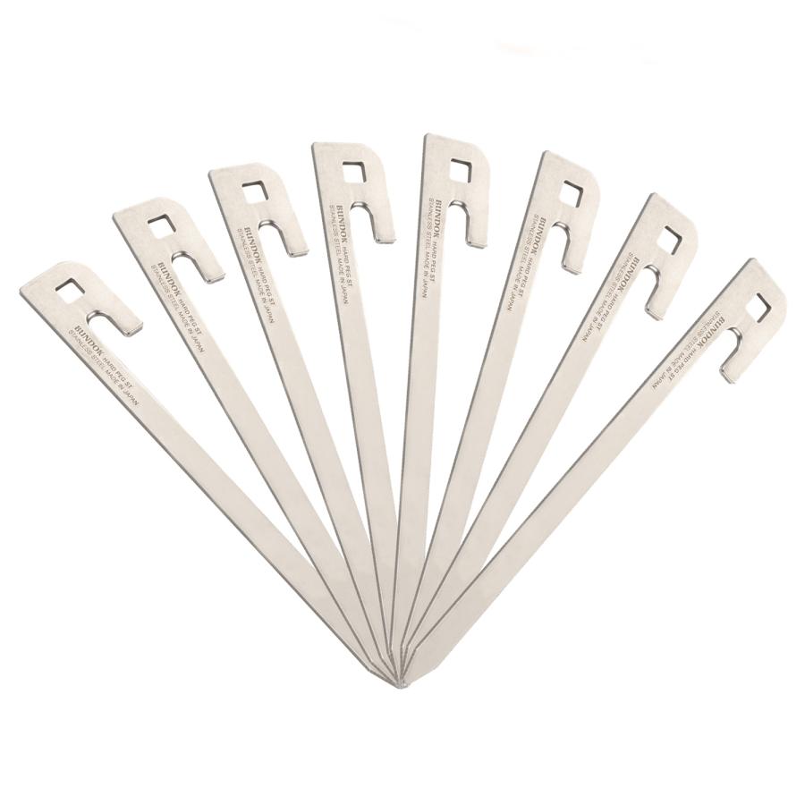 BUNDOK（バンドック） ハードペグST 8PCS BD-203 ステンレス製 8本組 : アイセブン Yahoo!ショッピング店 - 通販 - Yahoo!ショッピング