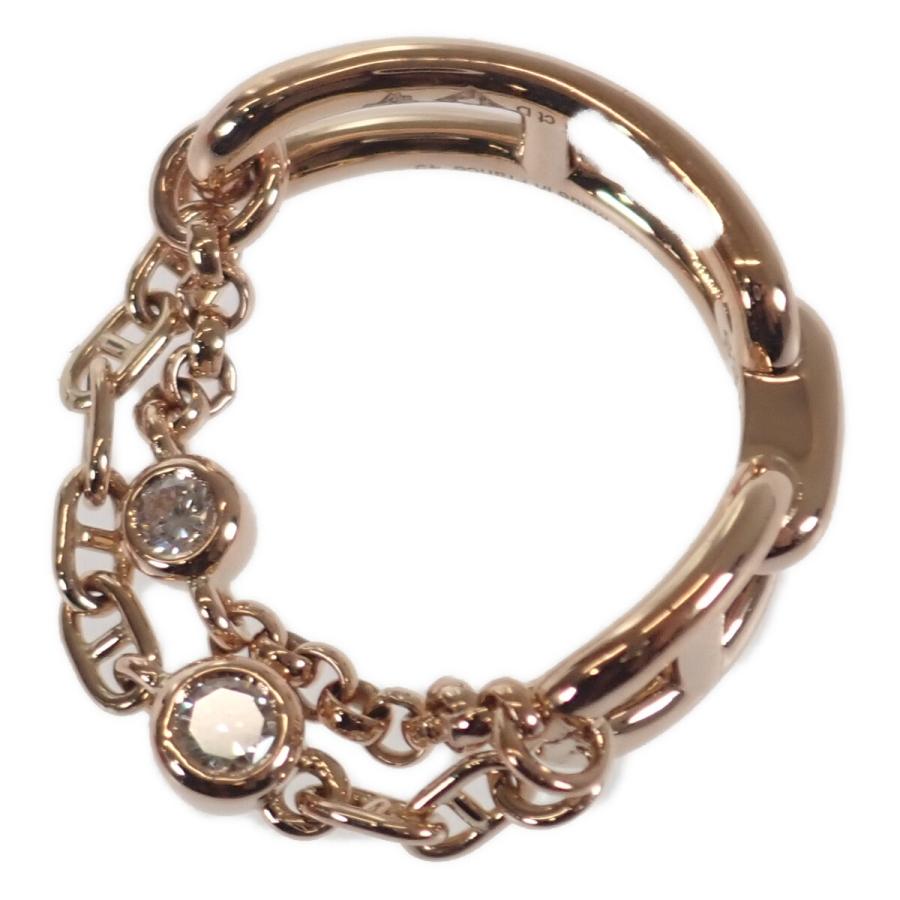 HERMES エルメス K18PG D0.16ct シェーヌダンクル カオス リング H222627B 00049 指輪 ゴールド ダイヤ サイズ49 サイズ棒約9号 【ISEYA ...