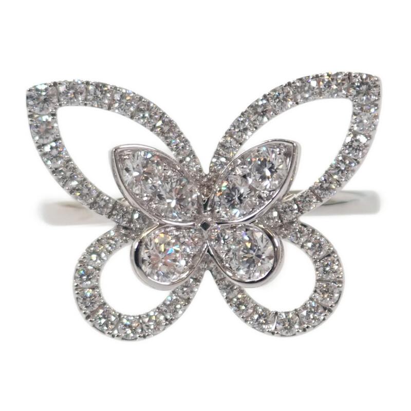 グラフ GRAFF バタフライシルエット ダイヤモンドリング RGR370 リング K18ホワイトゴールド 7号 0.50ct レディース【中古】【Aランク】 : ISEYA SUSUKINO ...