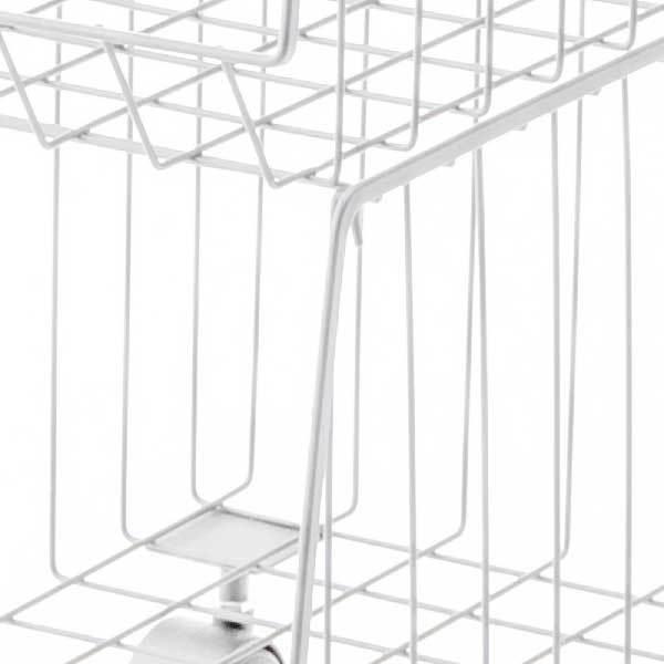 東谷 スチール製スタッキングワゴン4D／ホワイト AKB-439WH : インテリアショップ hana Yahoo!店 - 通販 - Yahoo!ショッピング