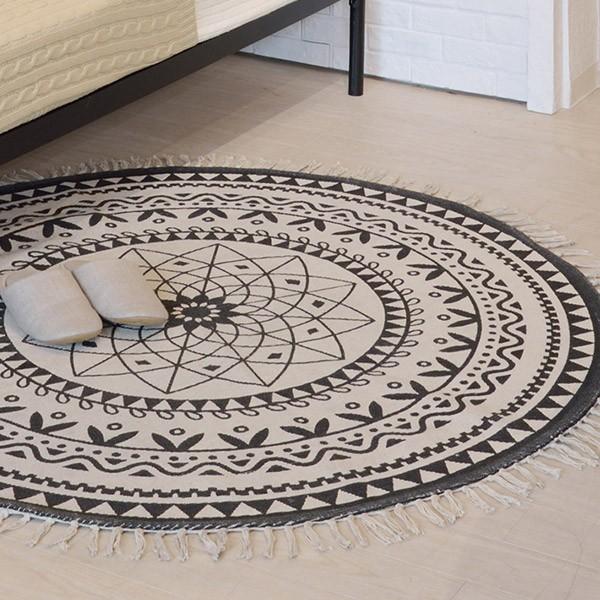 東谷 円形ラグ（130×130cm）／TTR-135 : インテリアショップ hana Yahoo!店 - 通販 - Yahoo!ショッピング