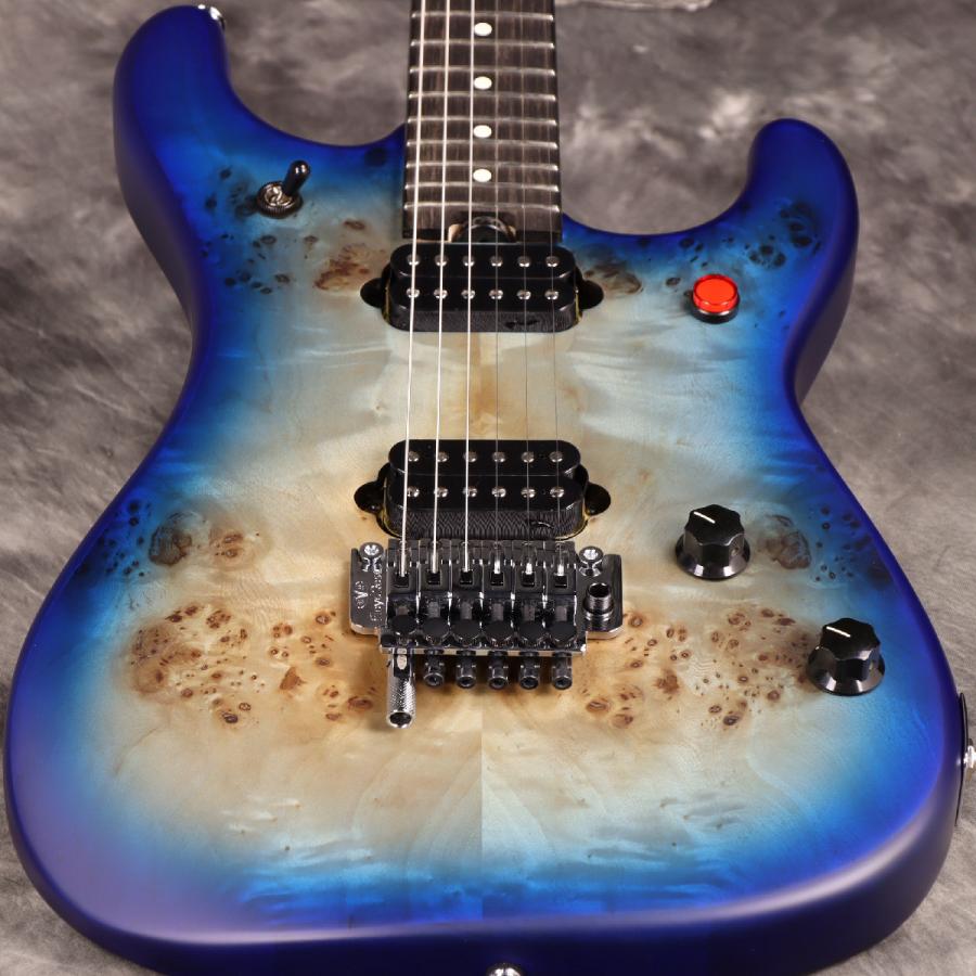 EVH / 5150 Series Deluxe Poplar Burl Ebony Fingerboard Aqua Burst (3.68kg)(S/N EVH2202681 ...
