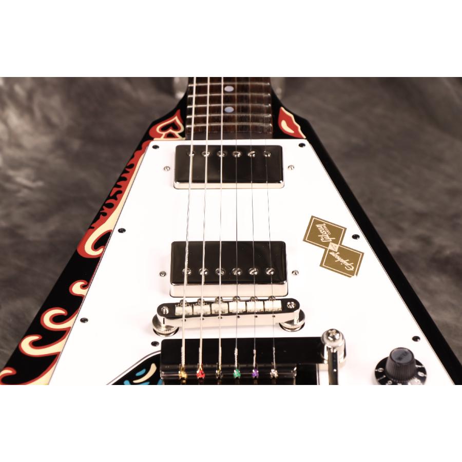 Epiphone / Inspired by Gibson Custom Jimi Hendrix "Love Drops" Flying V Ebony (展示品アウトレット)(3.32kg ...
