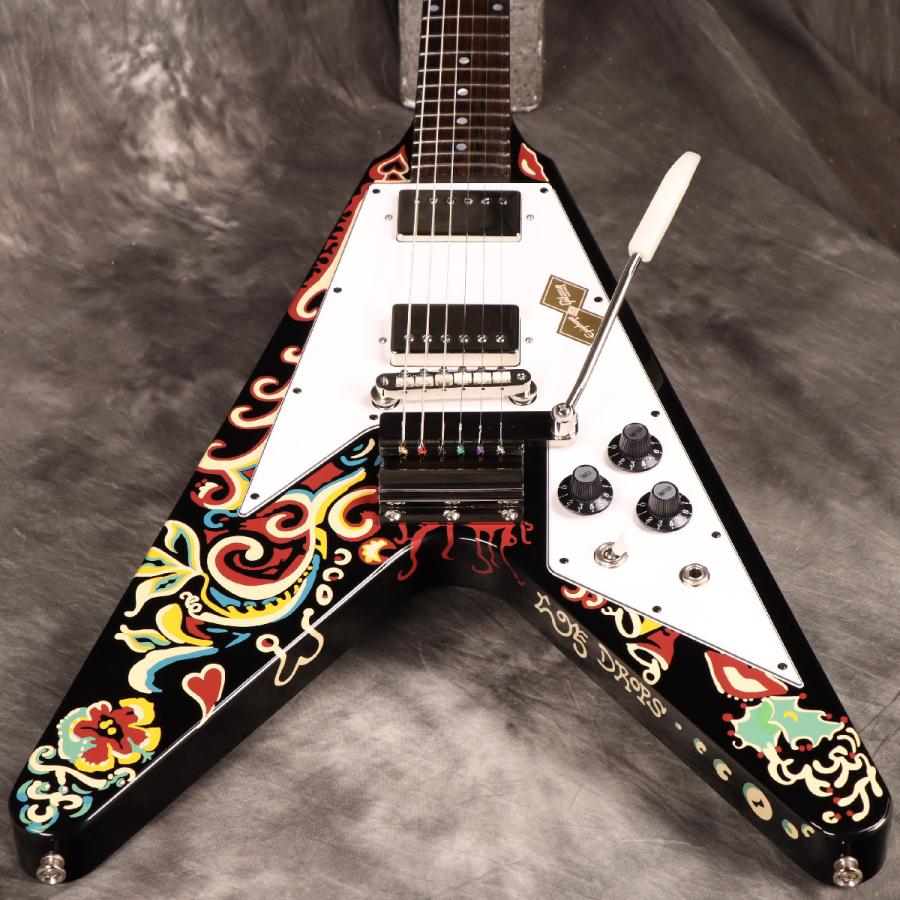 Epiphone / Inspired by Gibson Custom Jimi Hendrix "Love Drops" Flying V Ebony (展示品アウトレット)(3.32kg ...