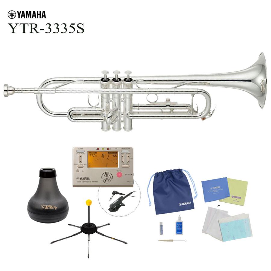 (在庫あり) YAMAHA / YTR-3335S トランペット 銀メッキ仕上 リバース管 (厳選アクセサリーセット)(出荷前検品)(5年保証)(安心アフターサポート対象)(YRK) : 80 ...