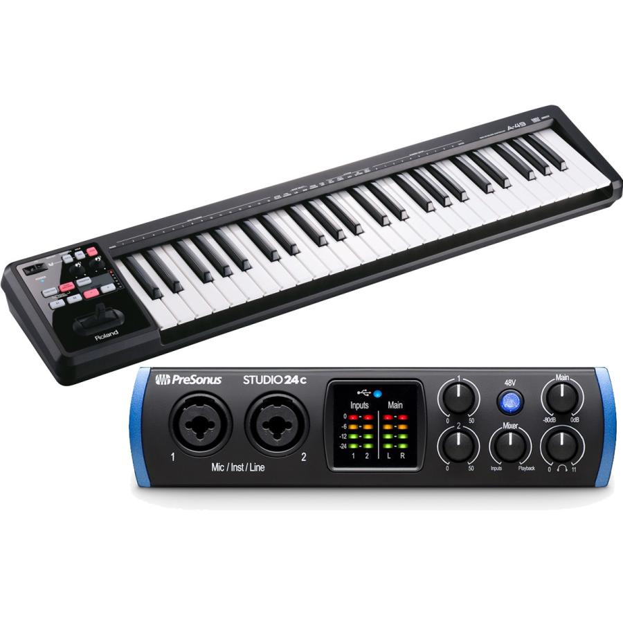 PreSonus プレソナス / Studio 24c (49鍵盤 MIDIキーボード A-49 BK セット！) USB Type-C ...