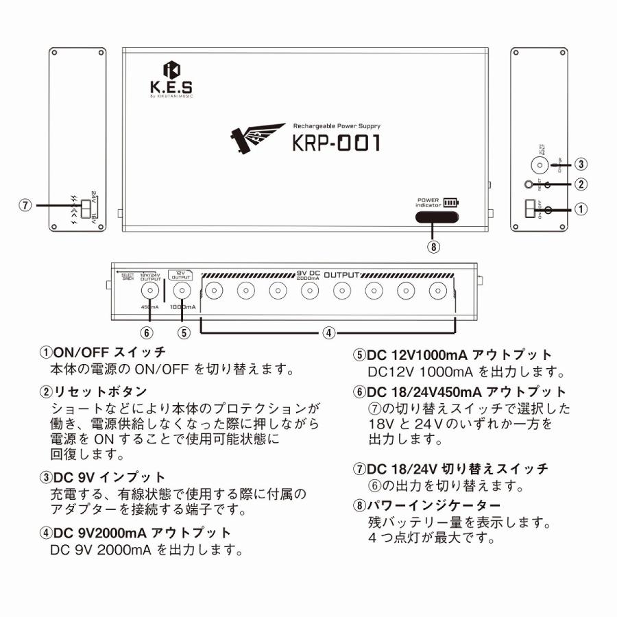 KIKUTANI K.E.S By Music / KRP-001 リチウムイオンバッテリー内蔵パワーサプライ : イシバシ楽器 - 通販 - Yahoo!ショッピング